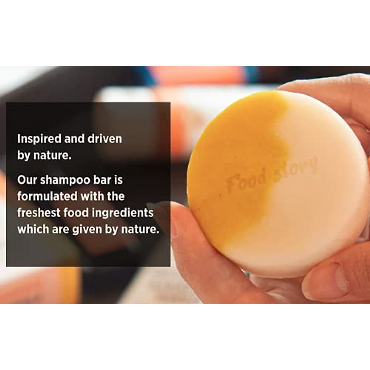 FOOD STORY FOR HAIR PINEAPPLE SHAMPOO BAR For oily scalp and hair Low pH Vegan Refreshing surfate free waterless shampoo soap bar soap