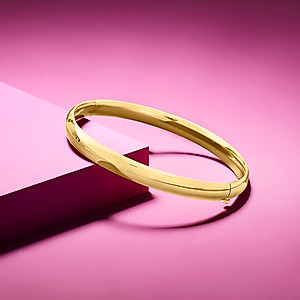 Ross-Simons 14kt Yellow Gold Polished Bangle Bracelet. 7 inches