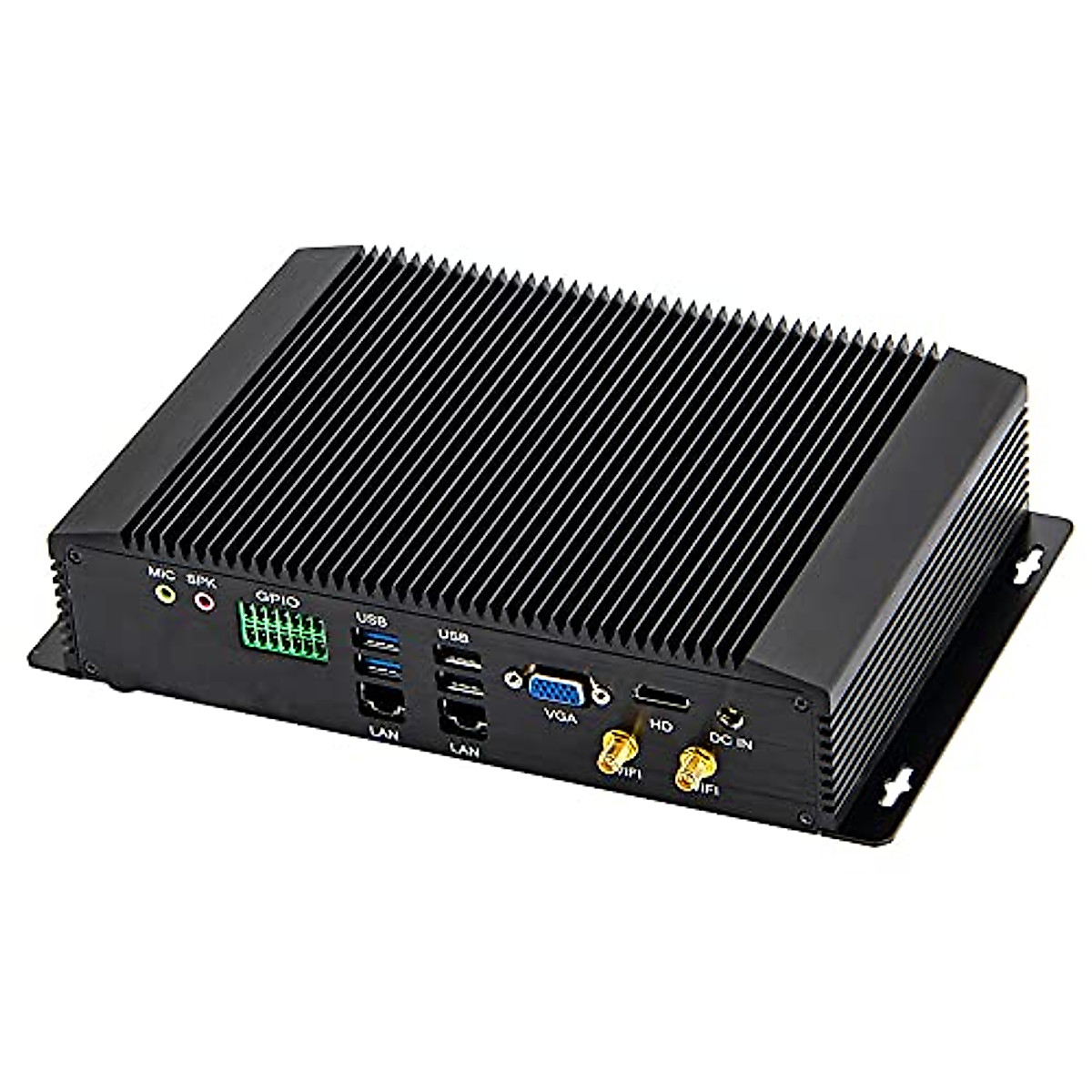 HUNSN Industrial PC, Mini Computer, Windows 11 / Linux Ubuntu, 4G, WOL, Watchdog Supported, I5 4200U 4250U 4258U 4278U, IM05, 2 x LAN, GPIO, 6 x COM RS232 422 485, 8G RAM, 64G SSD