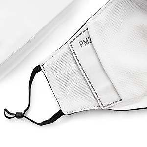 NBDIB 5 Pcs Adult Unisex Reusable Washable Adjustable Face Protection with Filter Pocket and Nose Wire Black Breathable Cotton Dust Cloth Mask with 10Pcs Replacement Carbon Filters for Man and Women