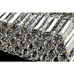 Saint Mossi 5-Lights K9 Crystal Chandelier Modern Chandelier in Raindrop Chandelier Design,Modern Flush Mount Ceiling Light Fixture,Crystal Pendant Light Fixture,H9 x W10 x L31,Chain Adjustable