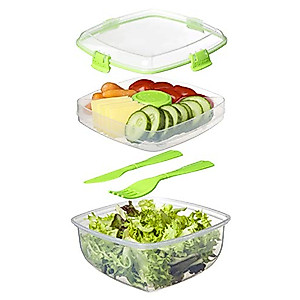 Sistema To Go Collection 1.18 Oz. Salad Dressing Containers, Pink/Green/Blue/Purple, 4 Pack, BPA Free, Reusable & Food Storage Container, 4.6 Cup