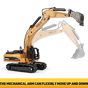 1/50 Scale Diecast Crawler Excavator, Metal Construction Vehicle Models Toys for Kids (Crawler Excavator)
