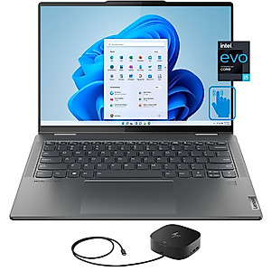 Lenovo Yoga 7i Home & Business 2-in-1 Laptop (Intel i5-1335U 10-Core, 16GB LPDDR5 5200MHz RAM, 512GB M.2 2242 PCIe SSD, Intel Iris Xe, 14.0" 60 Hz Touch Win 10 Pro) with G2 Universal Dock