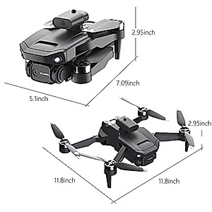 GBSELL New Brushless Drone - Motor Optical Flow Positioning - Less Noise,More Stable,More Power Saving,Longer Life - 4K Camera with 110° Wide-Angle 90° for Taking Photos (BK)