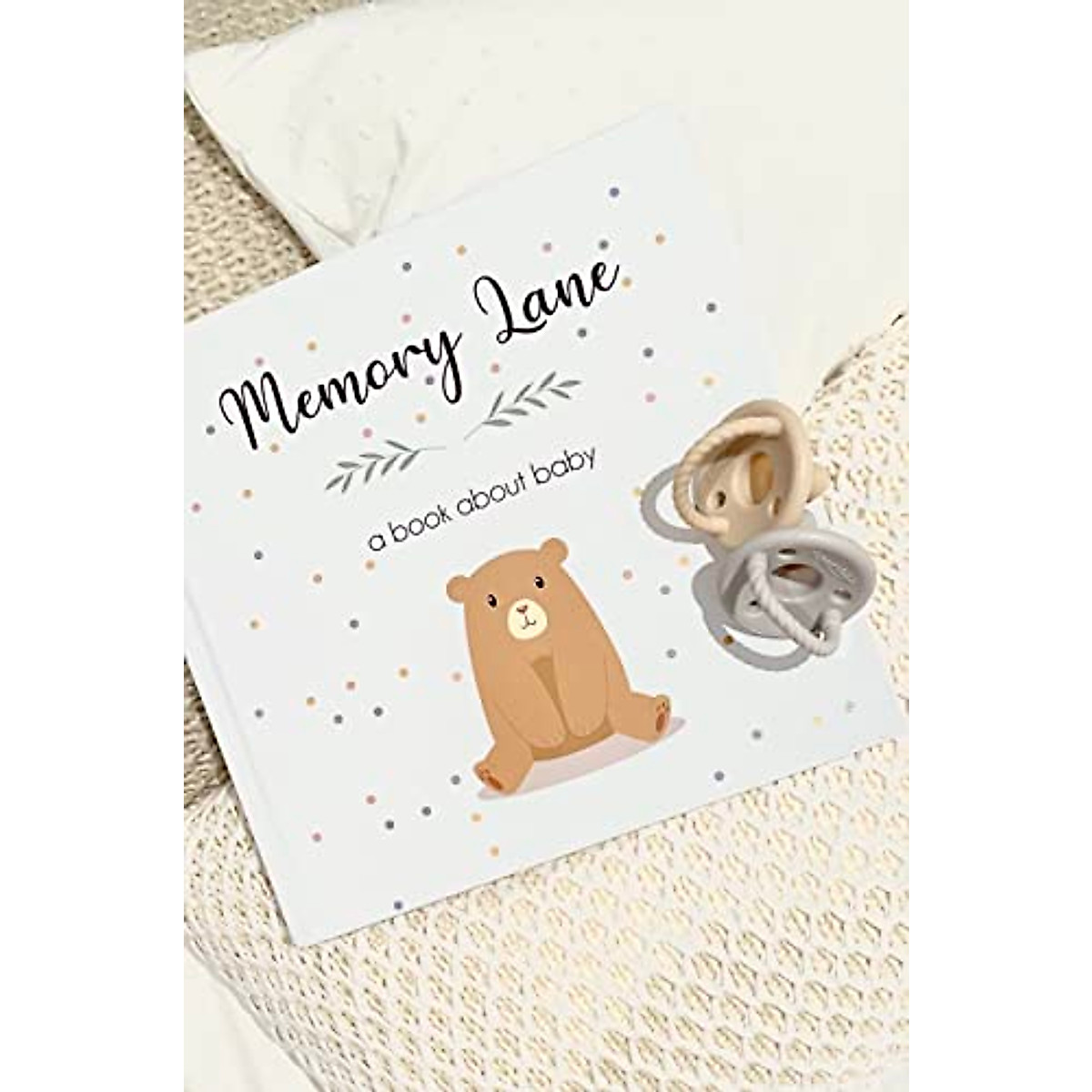 SweetChild First 5 Years Gender Neutral Keepsake Baby Book Memory Journal Scrapbook for New & Experienced Moms, Beautiful Windowed Gift Box, 96 Thick Pages to Track Special Moments, Baby Shower Gifts