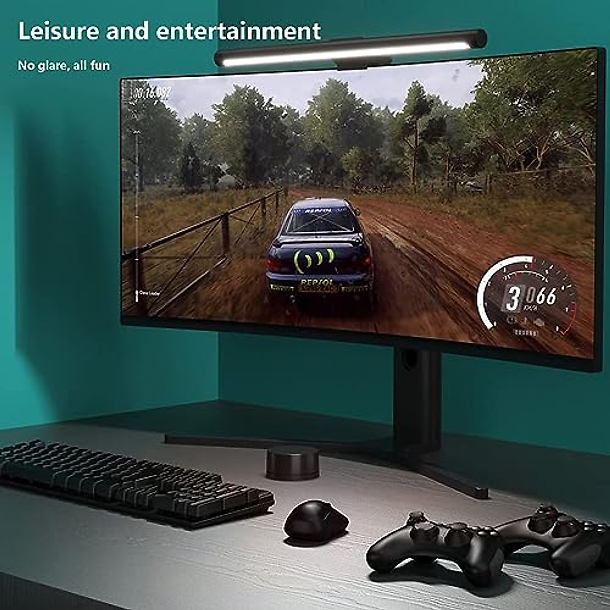Xiaomi Mi Computer Monitor Light Bar - Easy Installation, Extra Computer Lighting w/o Taking Desktop Space, w/Wireless Remote Control Adjusting Lights Easily