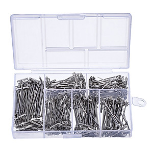 Outus 450 Pieces Steel T-Pins 1 Inch, 1-1/4 Inch, 1-1/2 Inch, 1-3/4 Inch, 2 Inch