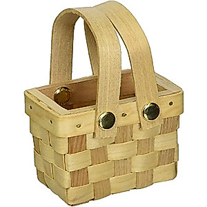 WEDDINGSTAR Miniature Woven Picnic Basket Favor - Set of 6