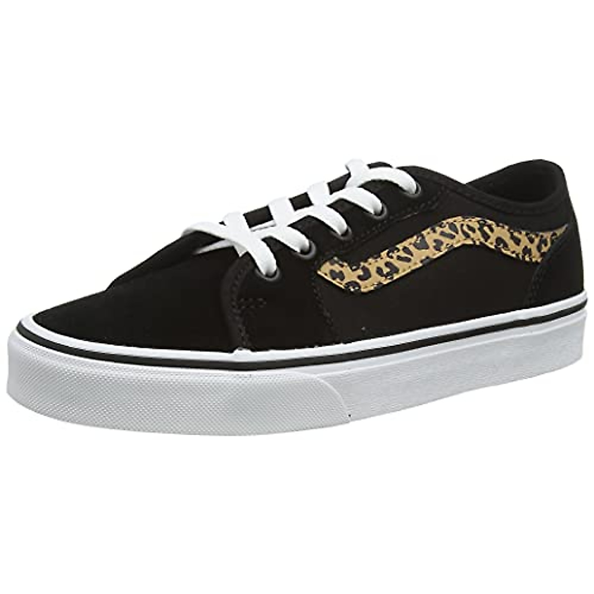 Vans Women's Low-Top Trainers Sneaker, Cheetah Stripe Black White, 8.5