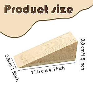 6 Pcs Wooden Firefighter Door Stopper Wedge Non Slip Firefighter Door Stopper Wedge for Most Surfaces Solid Door Wedge