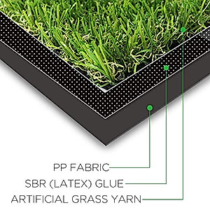Artificial Grass Turf Customized Sizes, Artificial Lawn for Dogs, 20MM Thick Faux Grass, Synthetic Outdoor Indoor Rug Area 2FTX18FT(36 Square FT)