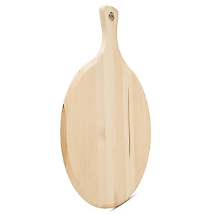 Wooden Cutting Board 16 inch, Pack of 1 Charcuterie Board, Large Round Wooden Cutting Board with Handle, Home Decor, by Woodpeckers