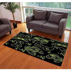 Gaming Rug Gamer Area Rugs Gaming Controller Gamepad Carpets for Boys Bedroom Living Room Floor Mat Throw Rugs Home Decor 39*59