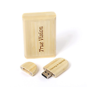 Customized Personalized U Disk 2G, 8G, 16G, 32G, 64G Logo Gift Commemorative Custom Logo Wooden USB Flash Drive, Personal Gift, Party Wedding (8G, Bamboo)