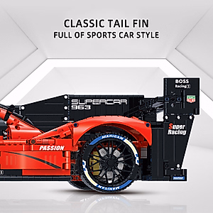 UNCLE BRICK Pro 963 technic Car Model Building Kit,1:8 Scale Model and Race Engineering Toy,Collectible Sports Car Construction Kit for Boys,Compatible with LEGO Technic Car Sets for Adults(3460pcs)