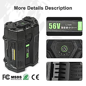 56V 5.0Ah Replacement Battery for 56V BA2800 BA4200 BA1400, 5000mAh Lithium Ion Battery Compatible with All Power 56V CS1604 CS1804 CS1403 HT2400 LB6504 LB5804 LB6500 LB4800 HTA2000 PH1400 Tools