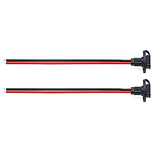 2 Pack 11.8inch 10AWG SAE Power Socket Sidewall Port Cable with 8 Mounting Screws Compatible with Solar Generator