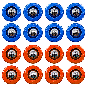 KETIEE Mini Shuffleboard Pucks Equipment Rollers Set 16PCS Shuffleboard Curling Accessories Free Sliding Bead Home Game for Family Fun
