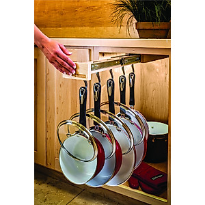 Glideware Pan 7 Hook Utility Organizer with Ball Bearing Slides