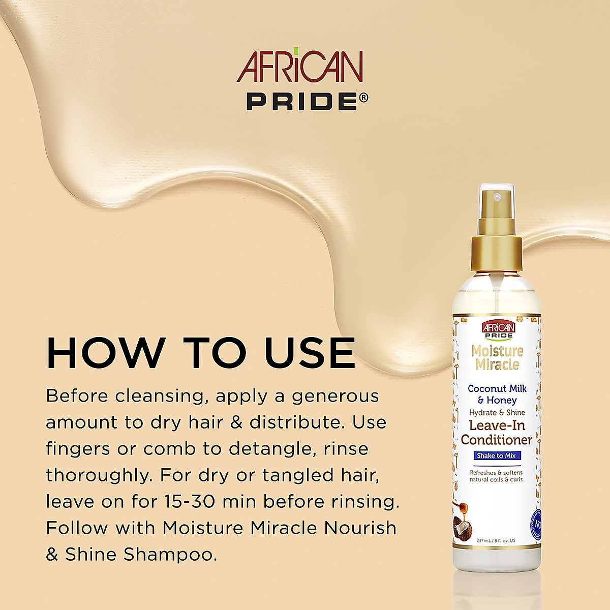 African Pride Moisture & Seal Regimen Moisture +Care For Coily Hair LOC Regimen