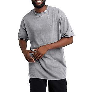 Champion mens Classic Jersey Tee Shirt, Oxford Gray, Large US
