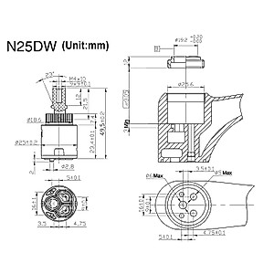 Ousun 25mm Faucet Cartridge Replacement, CUPC Certified, Single Handle Faucet Valve for Kohler GP1093674 25mm Cartridge Sub Assembly, N25DW, N25D