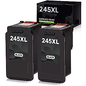 JAR-JAR-BO 245XL Remanufactured Ink Cartridge Replacement for Canon PG-245 PG-245XL PG 243 245XL to Use for Canon PIXMA MX492 MX490 MG2420 MG2520 MG2522 MG2555 MG2920 MG2922 (2 Black)