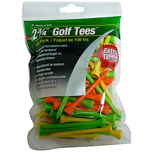 JEF WORLD OF GOLF Unisex Adult Oversized Tee (Pack 100), 2 3/4-Inch, Fluorescent, Fluorescent, 2 3/4-Inch US