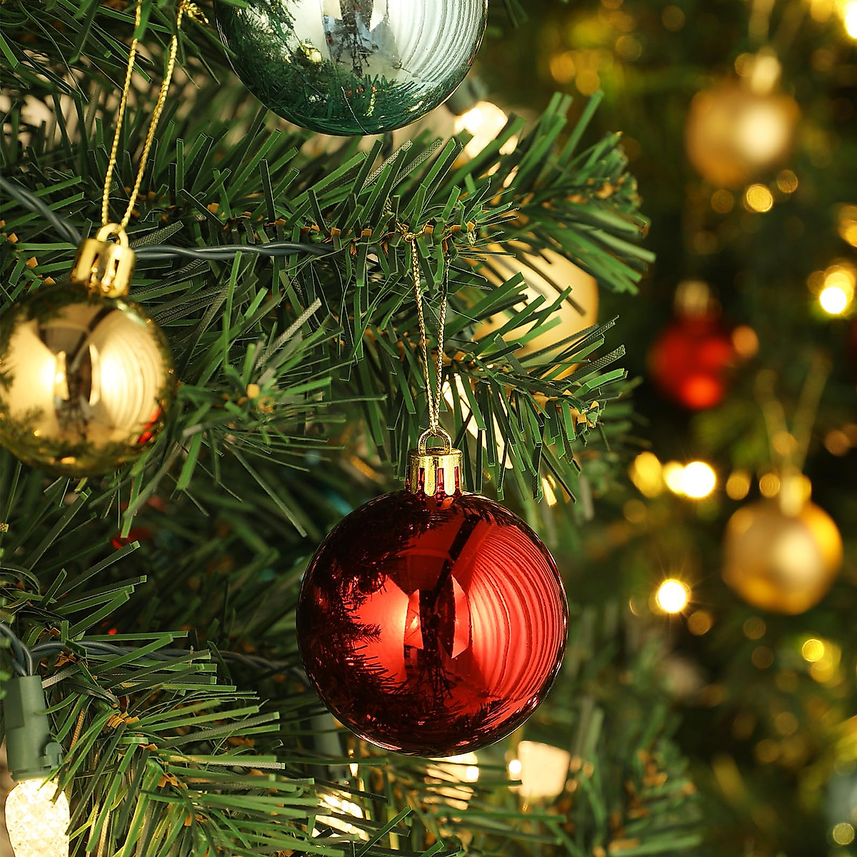 Magshion Artificial Christmas Tree, 3Ft Full Christmas Tree with 90 PVC Branch Tips, Green Christmas Tree for Home Party Decor, Easy Assemble Xmas Tree for Outdoor