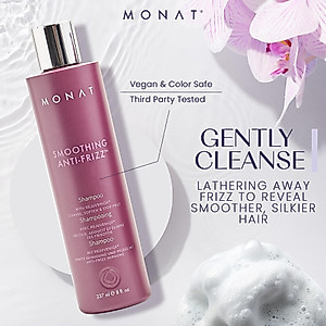 MONAT Smoothing Anti-Frizz Set - Natural Frizz Ease Shampoo & Frizz Dismiss Conditioner for Lightweight Frizz Control and Smooth, Shiny Hair