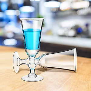 Shot Glasses with Stem 1 Oz Cordial Glasses Mini Wine Glasses Limoncello Port Glasses Clear Heavy Base Fancy Shot Glass Small Goblet Glasses for Vodka, Cocktail, Liquor for Kitchen Dining (24 Pcs)