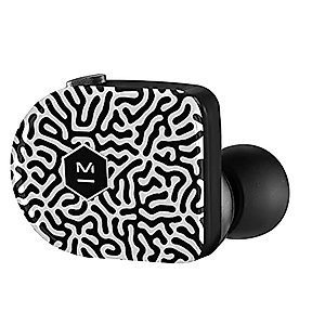 Master and Dynamic MW07 Plus True Wireless Earphones - Temi Coker Print Pattern 1, Black