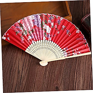 MUSISALY 2pcs fans handheld mini fan hand held fan folding fan mini handheld fan hand fans for women fan mini handheld fans mini hand fan floral fan Japanese-style Miss flowers
