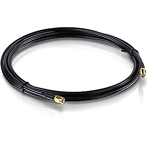 TRENDnet Low Loss RP-SMA Male to RP-SMA Female Antenna Cable, 2 M (6.5 ft.), 1.45 Db Max Signal Loss, TEW-L102