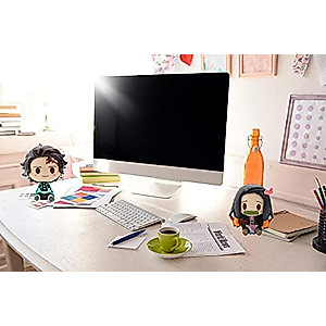 4 Pcs Demon 鬼滅 Slayer Mini Figures with Tanjiro Earrings, 1.77 Inch Anime Figure Set, Tanjiro Pop Figure Statues for Car Home Decoration