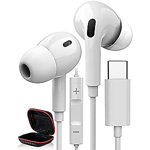 USB C Headphones COOYA Type C Wired Earbuds for Samsung S22 Ultra S23 S21 S20 FE Galaxy Flip 4 DAC HiFi Stereo Headsets with Microphone for Pixel 7 6 Pro in-Ear Earphones for iPad Air 5th OnePlus 9 10