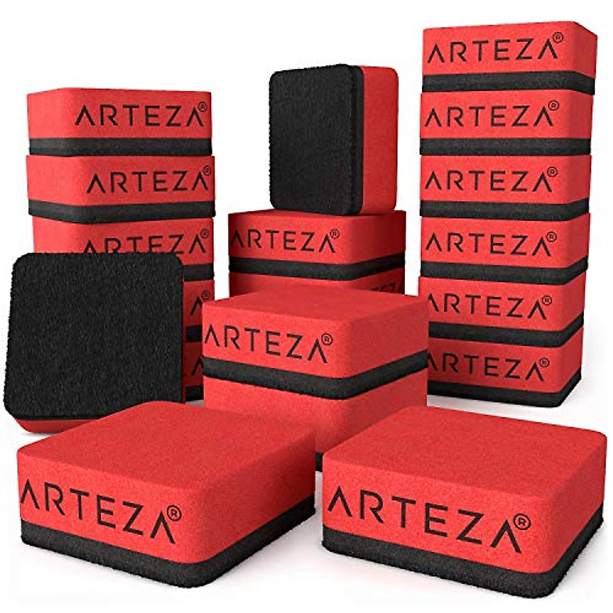Arteza Mini Whiteboard Erasers, Pack of 20, 2 x 2 x 0.8 Inches, Washable Magnetic Erasers for Dry-Erase Boards and Chalkboards, Classroom, Home, and Office Supplies for Students and Teachers