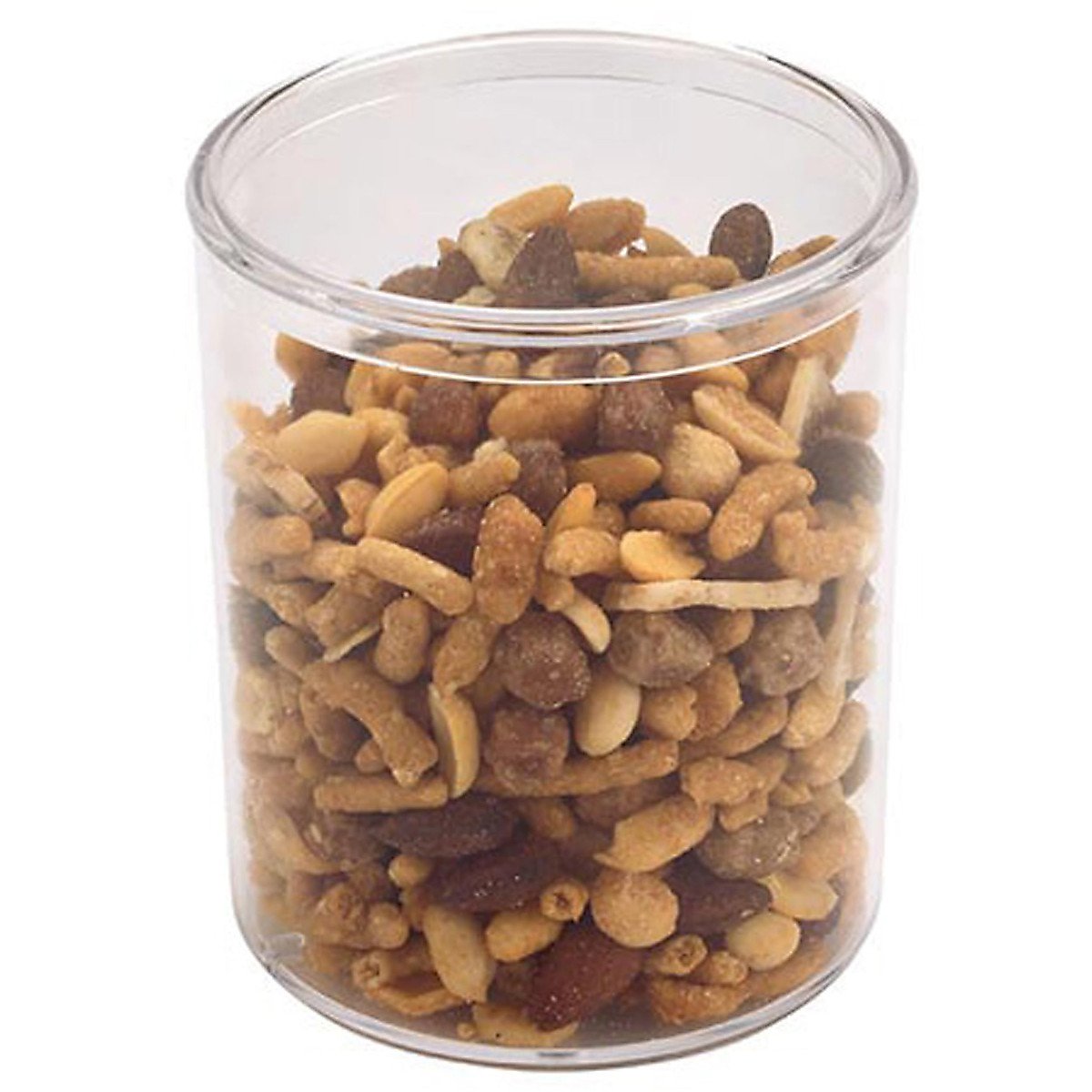 Pioneer Plastics 282C Clear Round Plastic Container, 4.0625" W x 4.75" H, Pack of 4