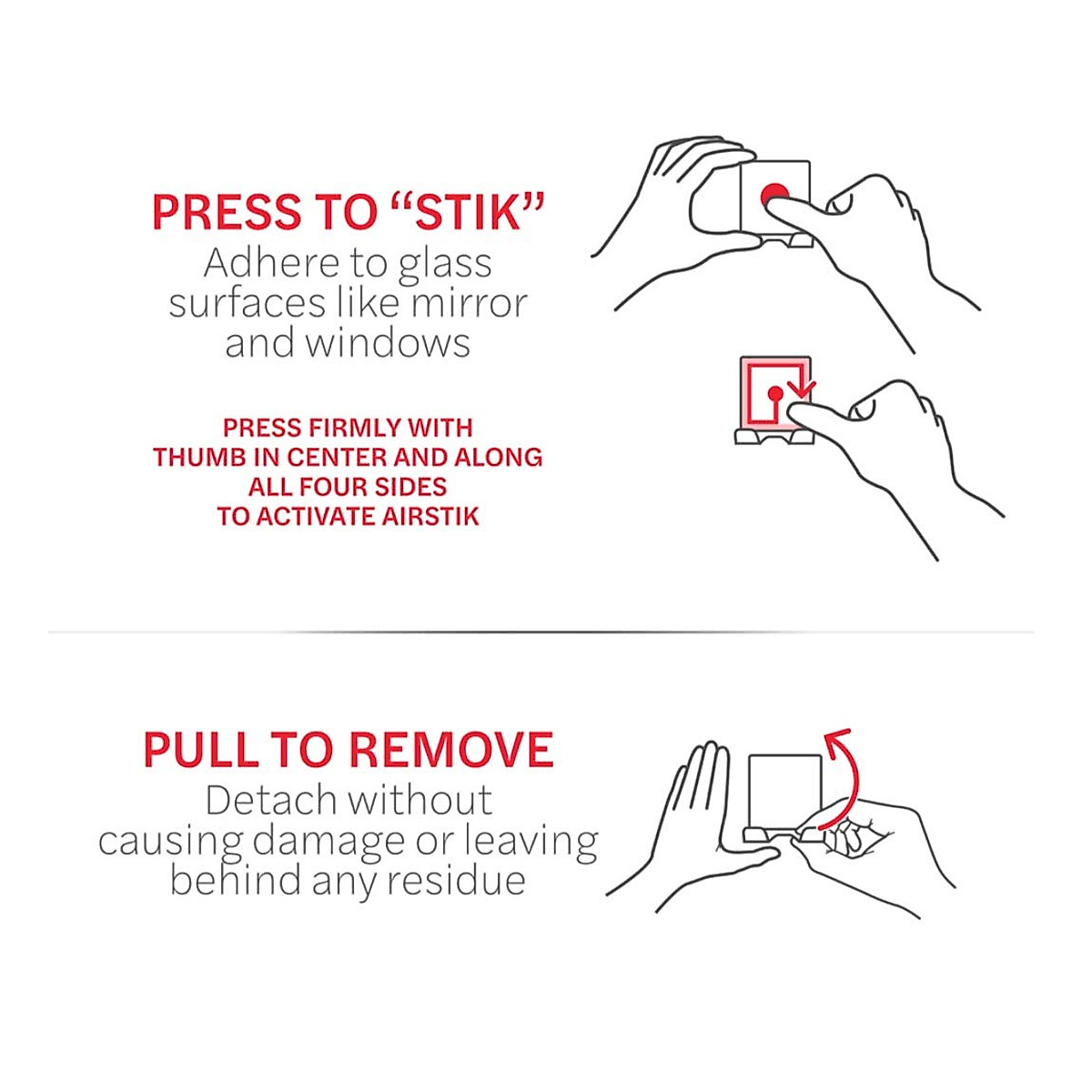 AIRSTIK Cradle Universal Glass Mount Phone Holder Reusable TikTok Facetime Compatible with iPhone iPad Cell Phone for Bathroom Kitchen Shower Dorm Office Made in USA Glass, Mirrors, Windows (White)