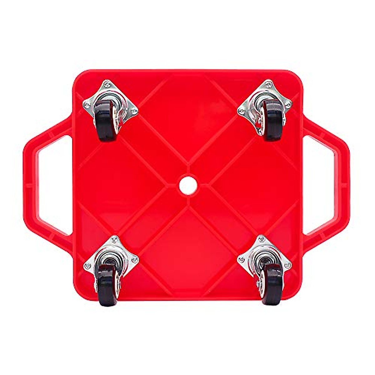 Kids Sitting Scooter Board with Universal Wheels Safety Plastic Scooter for Kids Ages 6-12 Manual Sport Scooters with Handles for Gym Class (Red)
