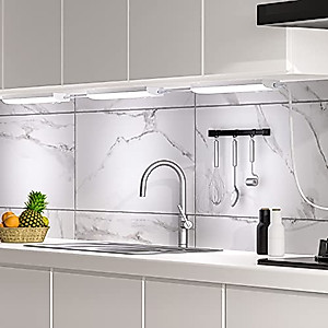 PESUTEN led Under Cabinet Task Lighting for Kitchen Plug-in Closet Light dimmable Under Cabinet Light 3 Color 3000K/4000K/5000K for Kitchen Garage Counter/Sink Area 12 inch