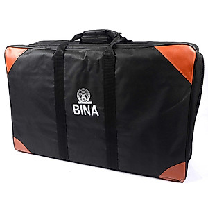 LATEST ORIGINAL BINA 17DX PRO-GRADE INDIAN PORTABLE 9-STOPPER TEAK HARMONIUM w COUPLER + BAG