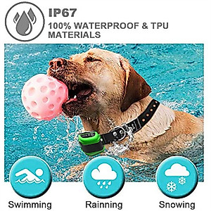 HEXIEDEN Electric Wireless Dog Fence,Pet Dog Container Boundary Containment System,with Waterproof and Rechargeable Collar Receiver,Adjustable Control Range,Harmless,for 1 2 3 Dogs,for2dogs