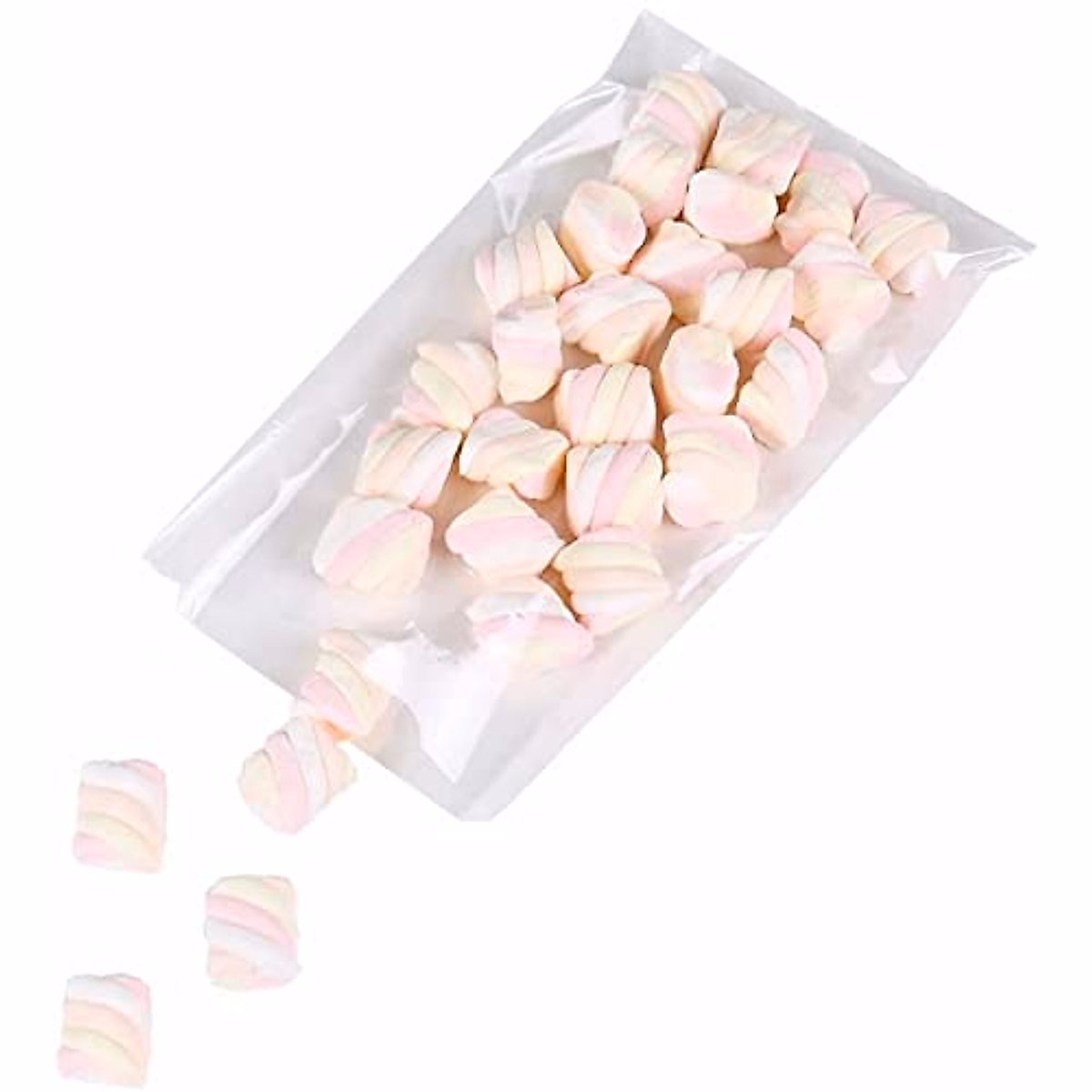 100 Pcs 10 in x 6 in Clear Flat Cello Cellophane Treat Bags Good for Bakery, Cookies, Candies ,Dessert(by Brandon)1.4mil.Give Metallic Twist Ties!
