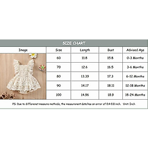 Engofs Baby Girl Boho 1st Birthday Romper Lace Floral Photoshoot Cake Smash Outfit Khaki 6-12 Months