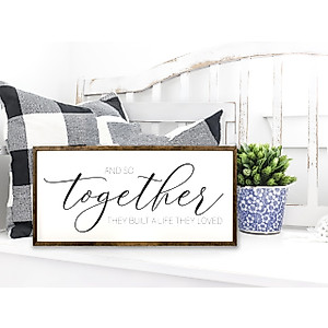 10x20 inches, And So Together They Built A Life They Loved Sign - Together They Built A Life They Loved - Above Bed Signs - Signs For Home - Signs For Above Bed - Bedroom Wall Art - Bedroom Decor PAR