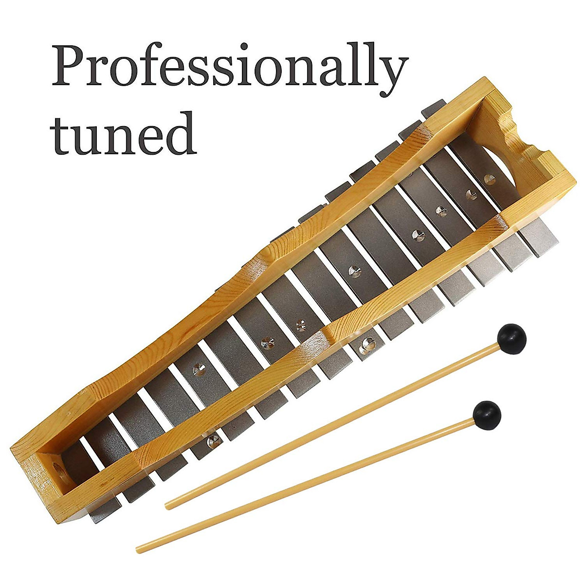 inTemenos Professional Diatonic Glockenspiel 15 notes - Metal Xylophone - 23 Sheet Music Songs, Stickers