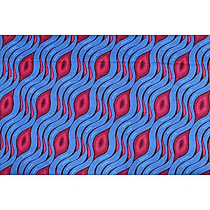 African Fabric 6 Yards BintaRealwax 100% Polyester Ankara Fabric for Party Dress