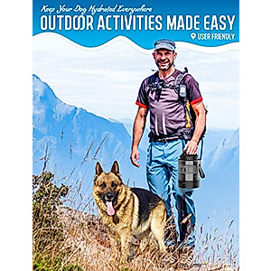 Dog Water Bowl Dispenser,Travel Dog Bowls for Camping Hiking Dog Park, 77OZ Dog Water Dispenser with Pull-Out Travel Water Bowls for Dogs,Dog Travel Water Bowl Dispenser Pet Dog Water Bottle,BPA Free